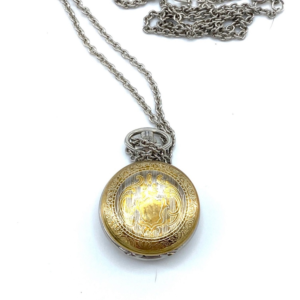 Vintage Quartz Pocket Watch On Chain Working Conditio… - Gem